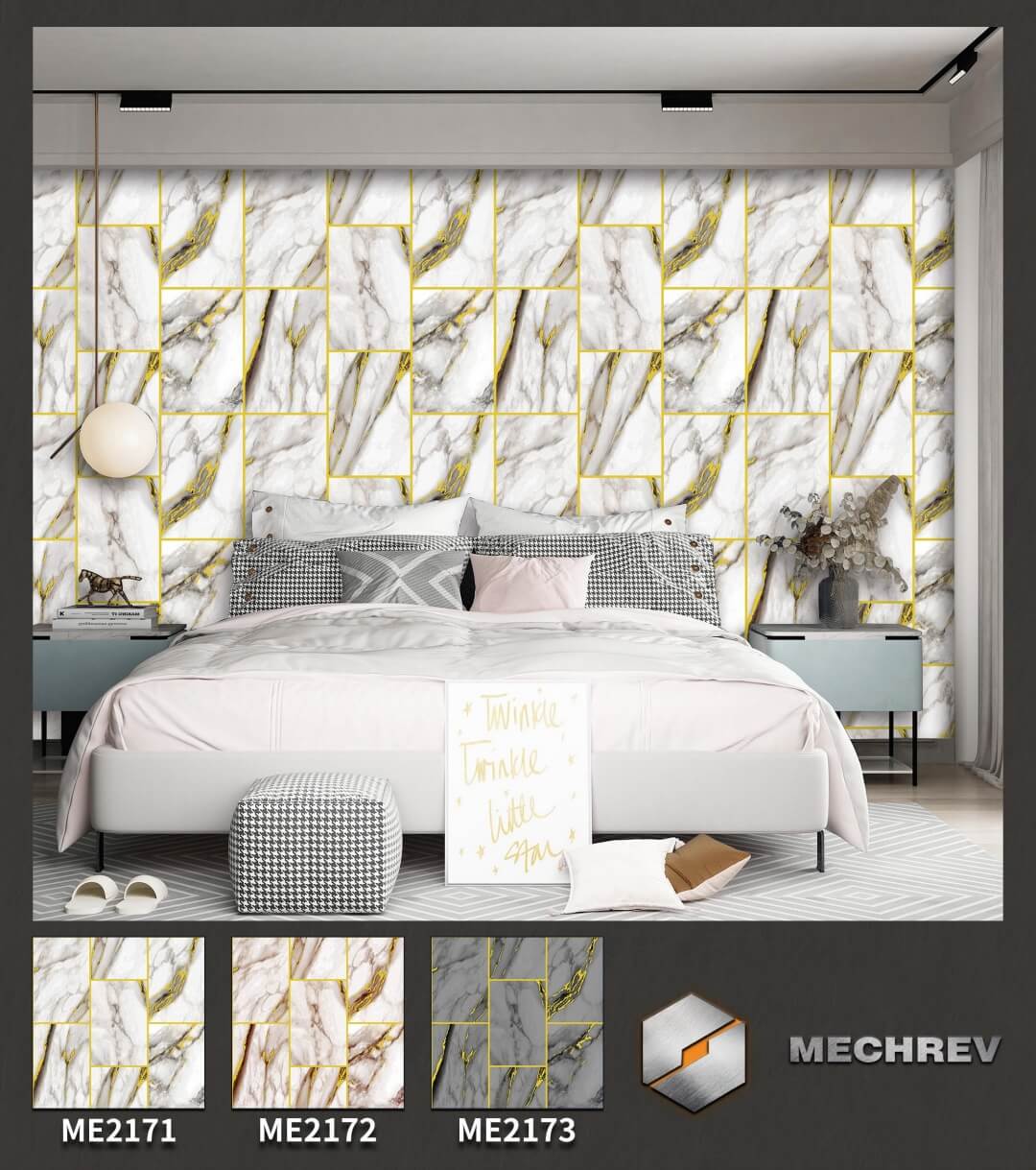 Removable Embossed Geometric PVC Gold Foil Wallpaper from China ...